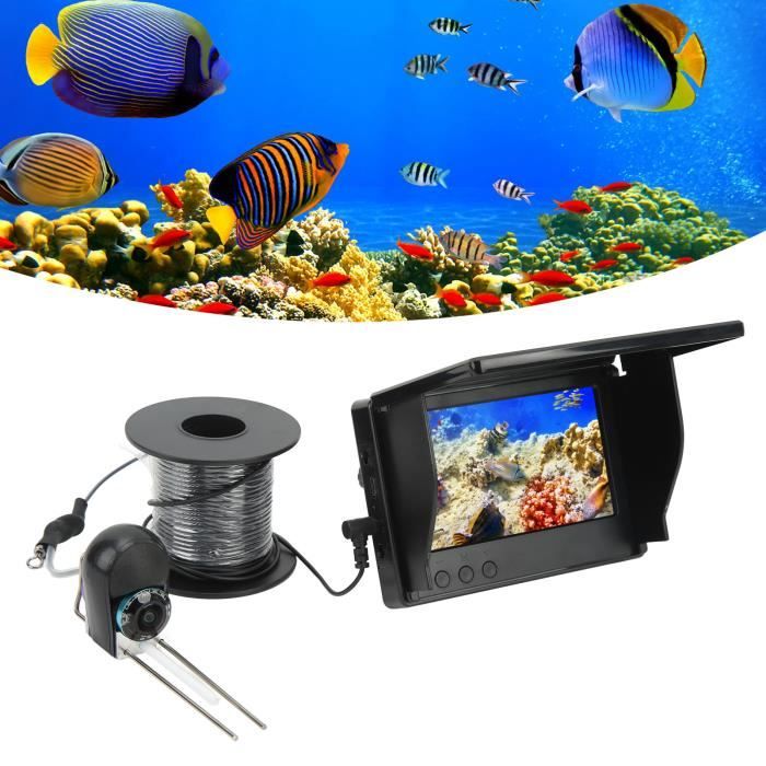 Caméra de pêche sous-marine Caméra de pêche 5 pouces HD Display 12V 0 ...