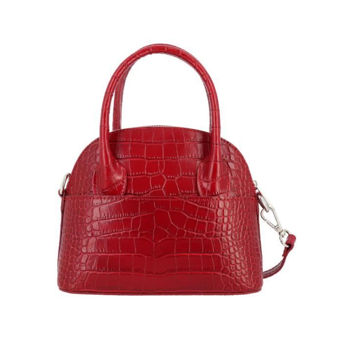 Petit sac Croco en Cuir Vemores, rouge Petit sac Rouge - Cdiscount ...
