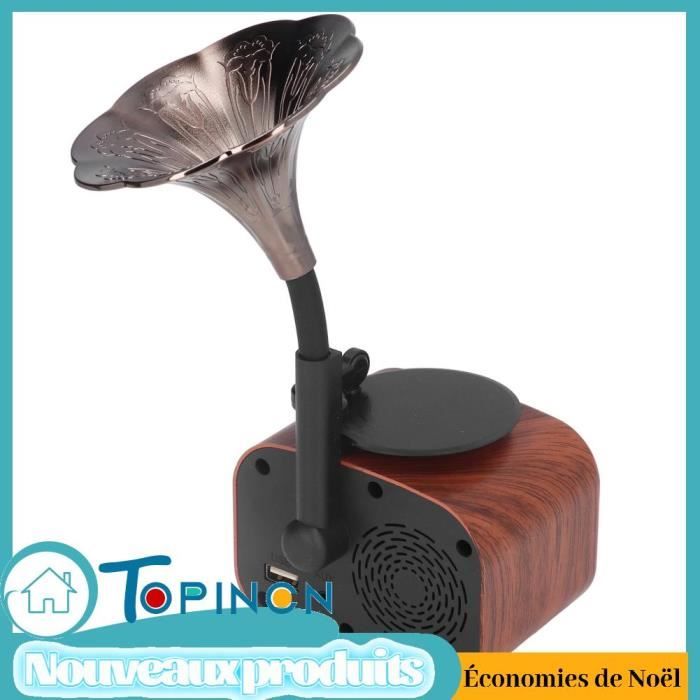 Haut-parleur gramophone sans fil - EJ.LIFE - Stéréo rétro - Couleur ...