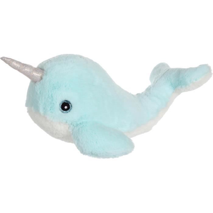 Peluche narval bleu turquoise - GIPSY - 30 cm - Mixte - Enfant ...