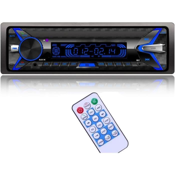 Autoradio Bluetooth Main Libre Radio Voiture Récepteur Avec Lecteur Panneau Avant Détachable ...