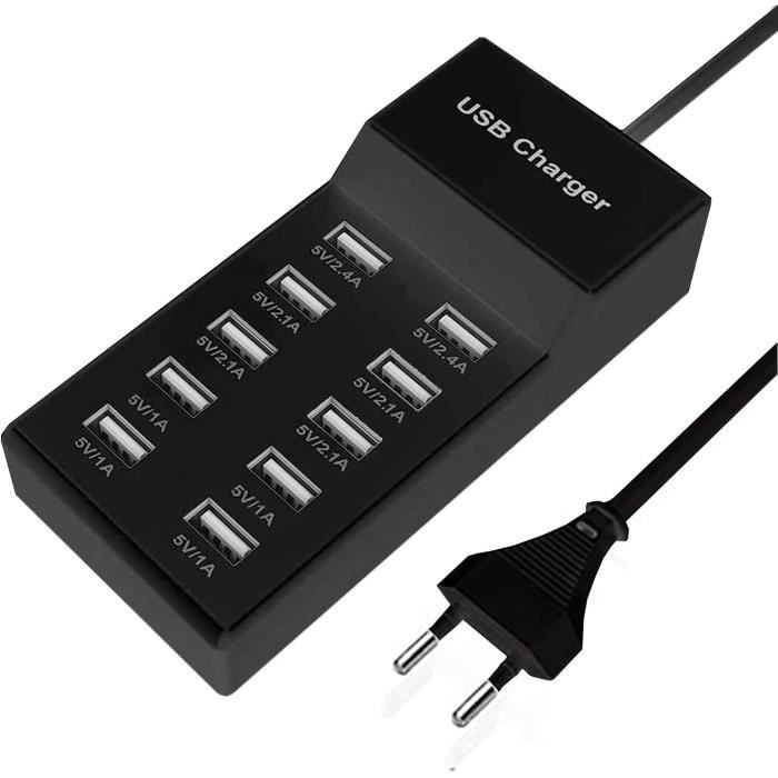 Chargeur Usb Multiple, Chargeur Usb 10 Ports, Alimentation Usb, Station ... Chargeur Usb Multiple, Chargeur Usb 10 Ports, Alimentation Usb, Station ...