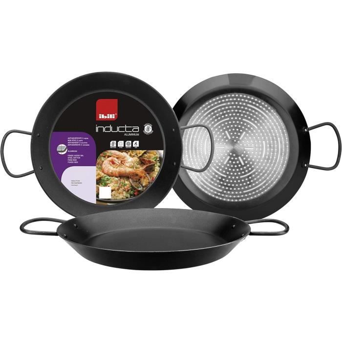 Poêle À Paella Inducta, 30 Cm, Aluminium, Antiadhésif, 4 Portions ...