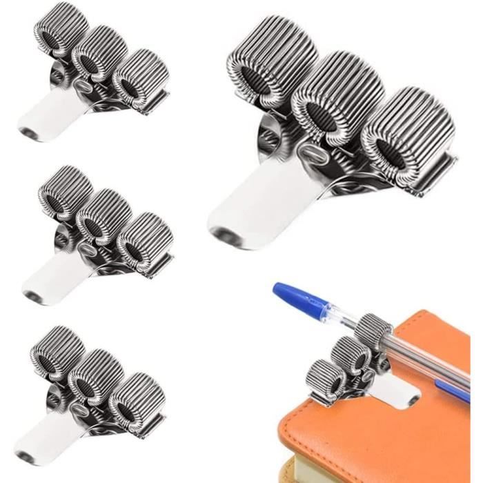 4 PièCes Clips Porte Stylo Porte Stylo Poche Porte Clips Stylo En Acier ...