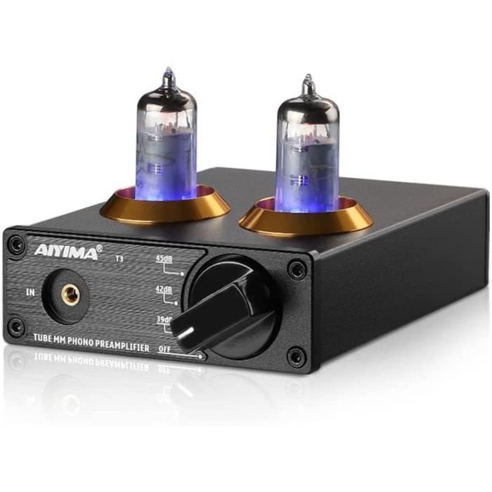 AIYIMA T3 Tube MM préamplificateur Phono préampli HiFi avec Gain ...