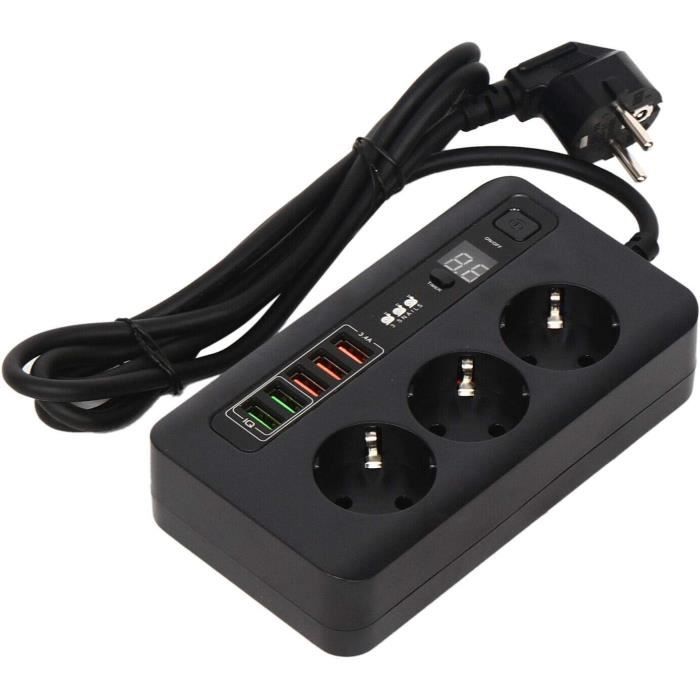 Prise Multiprise 3 Voies, Prise Multiple Avec Câble Usb 2M 2500W 220V ...