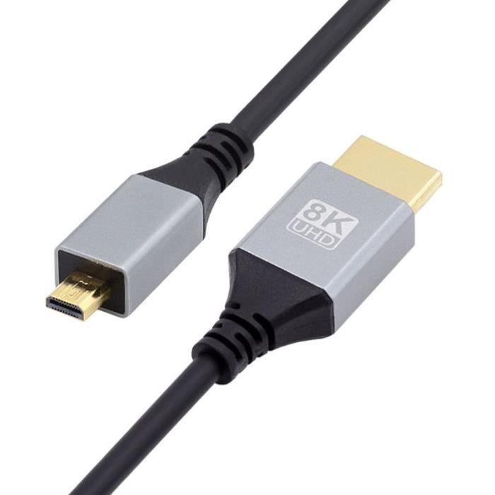 Câble Hdmi 2.1 Hdmi Vers Micro Hdmi 8K 4K Hyper Super Flexible Slim ...