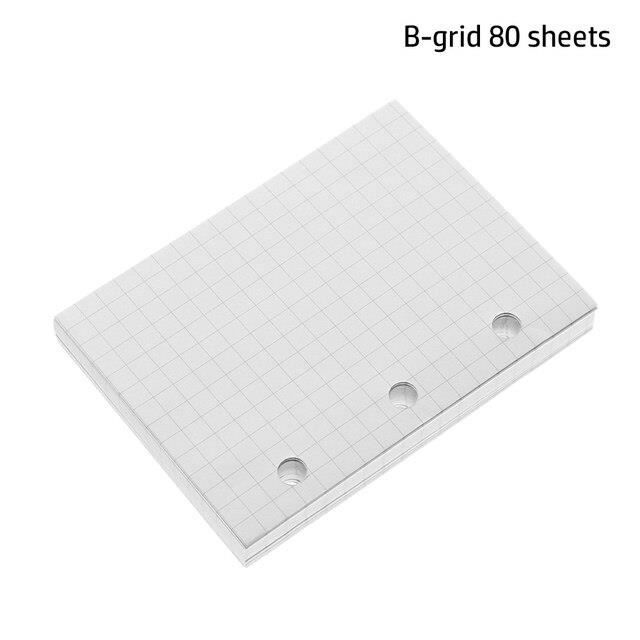 CAHIER,B-grid 80 sheets--Mini carnet de notes à 3 trous, classeur à ...