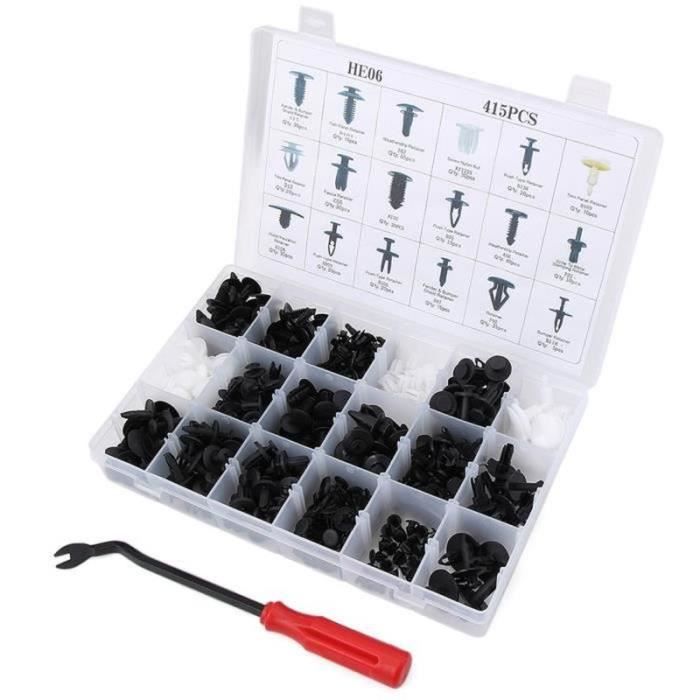 415 PCS Rivet Clips Plastique Rivets Fixation de Protection Universel ...