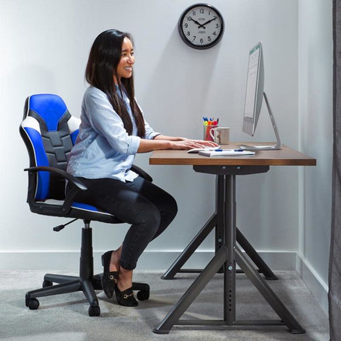 X-Rocker Saturn Gaming Stoel Zwart/Grijs/Blauw - Cdiscount Informatique