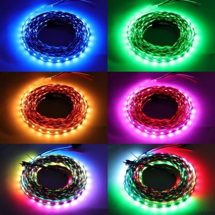 Rubans Led Ws2812B Rgb Ic 5050Smd 5M 60Leds-M, Bandes Led Color Magic ...