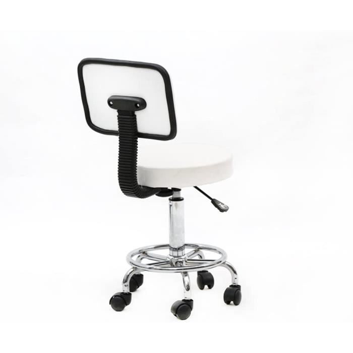 WEYE-Tabouret de Bureau Tabouret à roulettes Professionnel avec Dossier ...