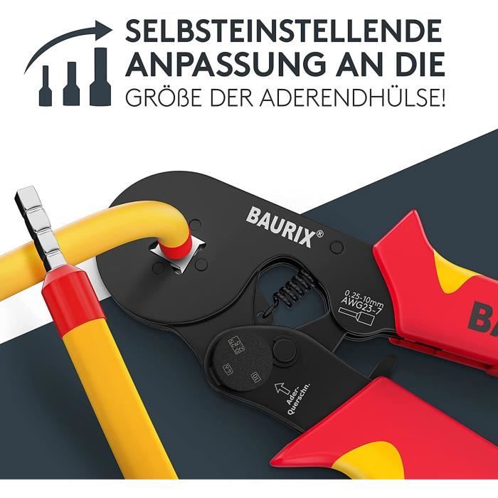 Pince à sertir avec jeu de 2000 embouts a sertir Pince à embout avec régulateur de force [pour 0 ...