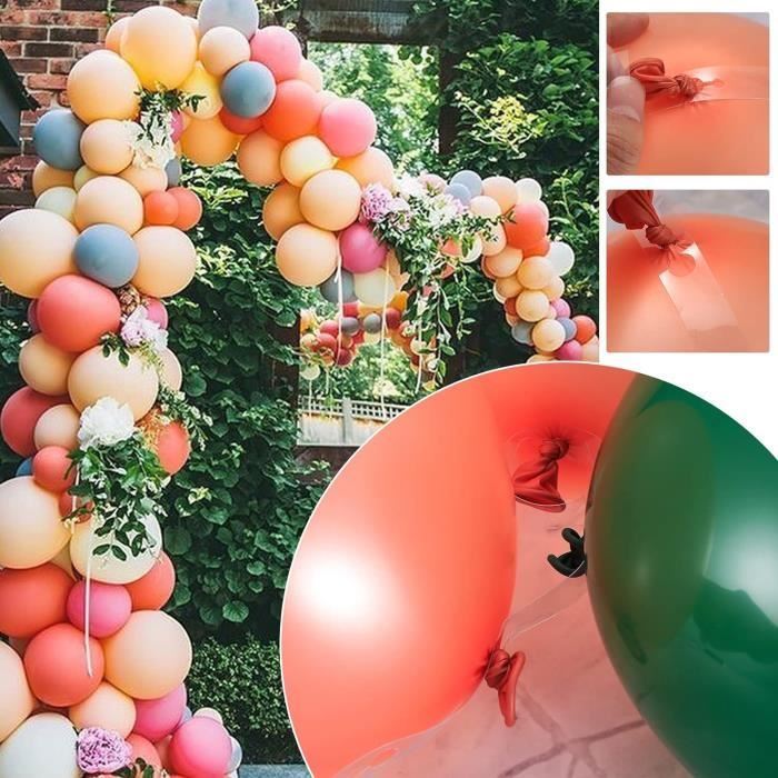 4 Rouleaux Bande De Ballons Arch Kit Et Points De Colle Ballon Avec 10 ...