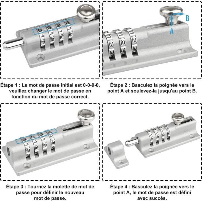 Loquet De Verrouillage À Combinaison, [Imperméable] Verrou De Porte À ...