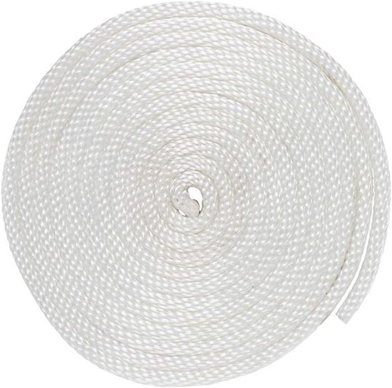 Corde en nylon tressé solide - 6,35 mm x 15,2 m - Blanc.[Y2305 ...