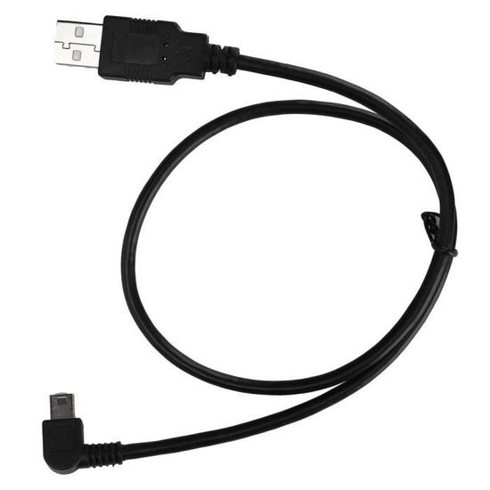 Câble USB-A vers Mini USB-B avec angle gauche - FDIT - PVC résistant à ...