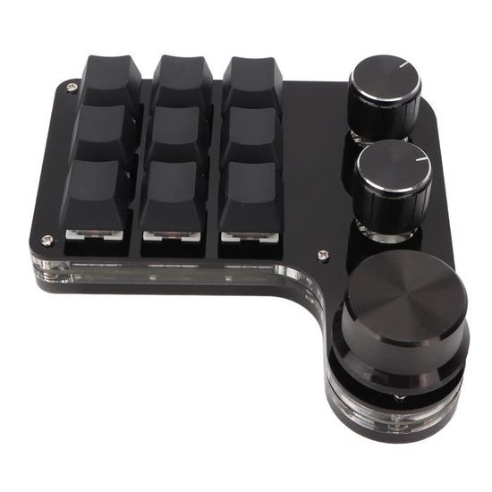 MAG Clavier de jeu Mini clavier 9 touches 3 boutons interrupteur bleu ...