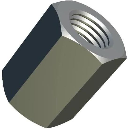 M10 Écrous D'Accouplement Hexagonaux (30Mm 17Mm), Écrou Hexagonal À ...