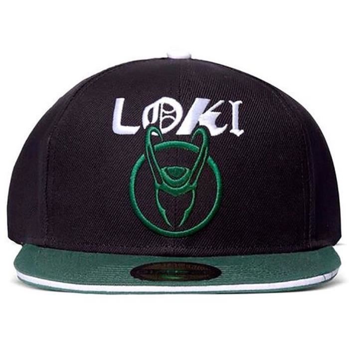 DIFUZED - Casquette - Loki : Logo - Noir, Vert et Blanc Noir, Vert et ...