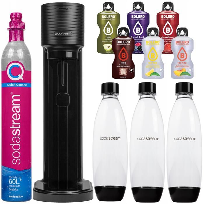 Saturateur eau gazeuse - SodaStream - GAIA - Noir - 3 bouteilles ...