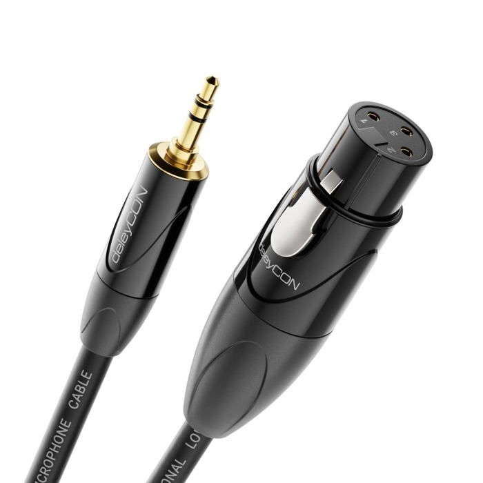 2m Câble XLR vers Prise Jack Stéréo 3,5mm - Câble Adaptateur pour ...
