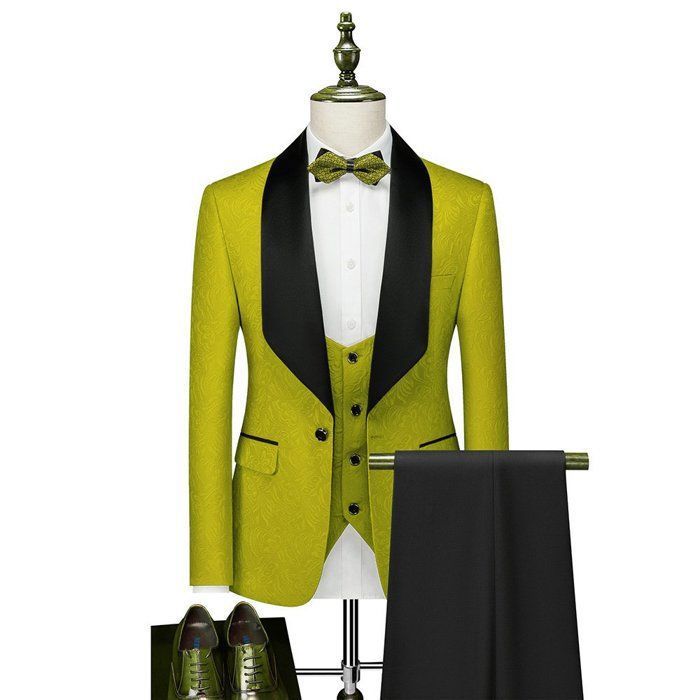 Costume Homme 4 Pièces Fit Formel Smoking de Mariage Affaires Soirée ...