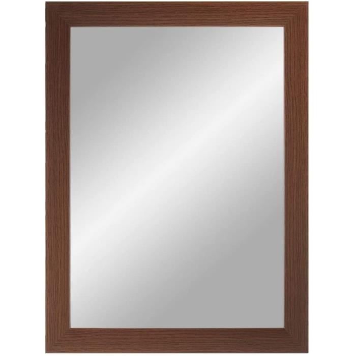 Mir Cadre miroir en wengé 40 x 100 cm Miroir mural décoratif avec cadre ...