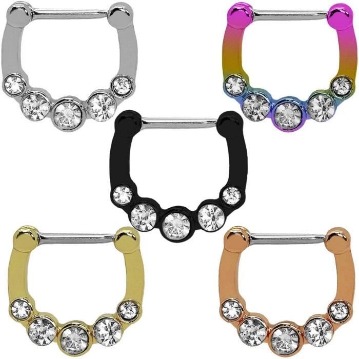 Acier Piercing Segment Septum Nez Sourcils Lèvres Boucle D'Oreille ...