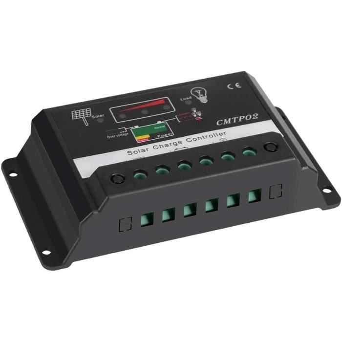 GOTOTOP Contrôleur de Charge Solaire Intelligent 30A 12V-24V, régulateur de Batterie de ...