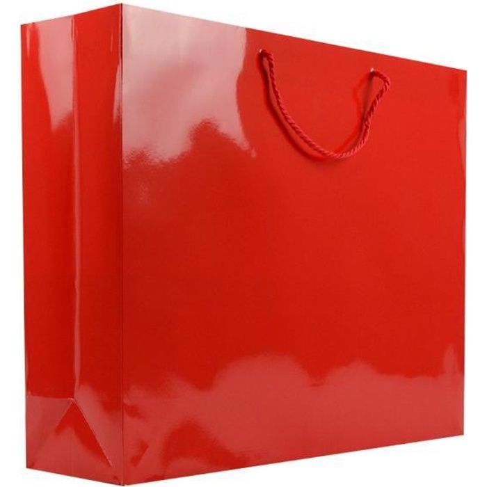 Sac cadeau rouge brillant 55x45x15cm - Cdiscount Beaux-Arts et Loisirs ...