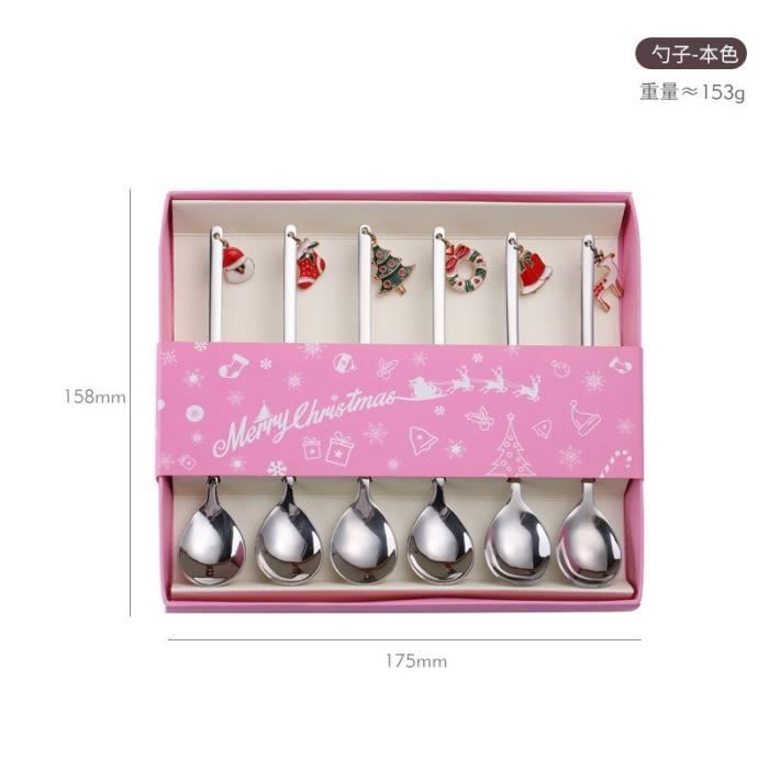 (A silver spoon set)Set de 6 cuillères et fourchettes pour cadeau de ...