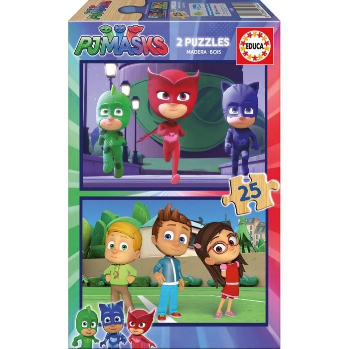 PJ MASKS Puzzle Bois 2x25 pièces - Cdiscount Jeux - Jouets