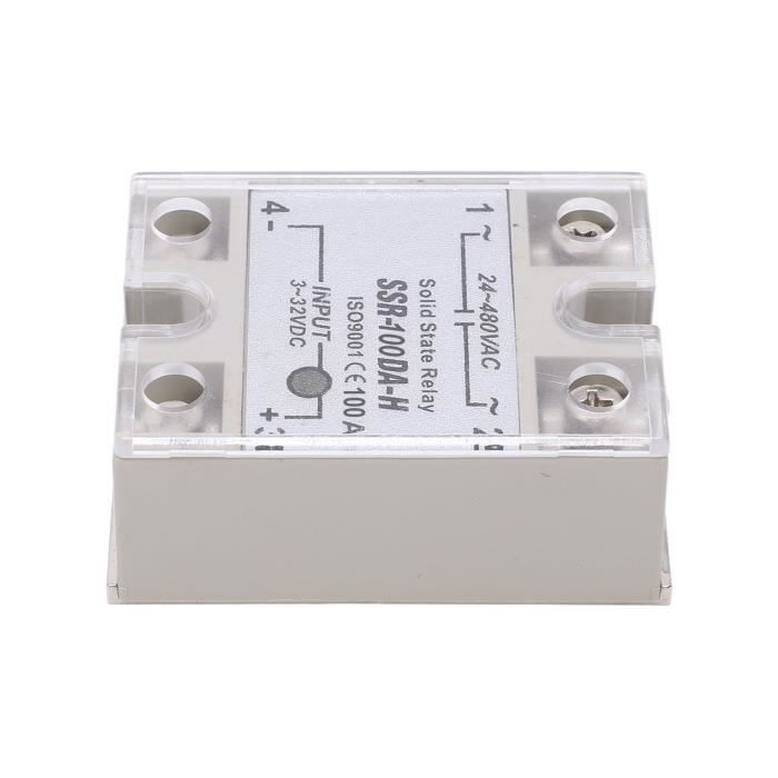 GOTOTOP Relais à semi-conducteurs monophasé 100 A Module SSR de ...
