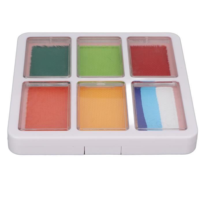 Palette de peinture pour le visage et le corps des enfants à 6 grilles Cosplay Peintures de ...