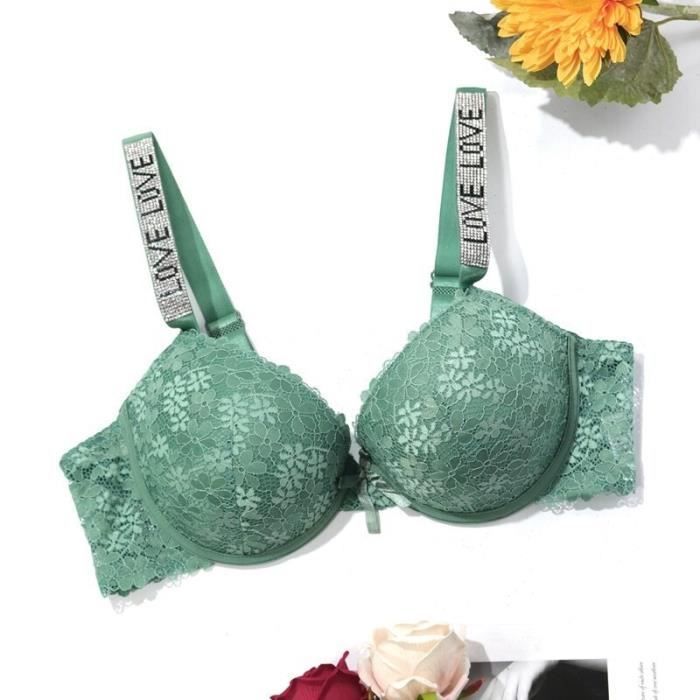 Soutien-gorge,brassière soutien gorge avec armatures femme sous vêtements dentelle 80B 85B 90B ...