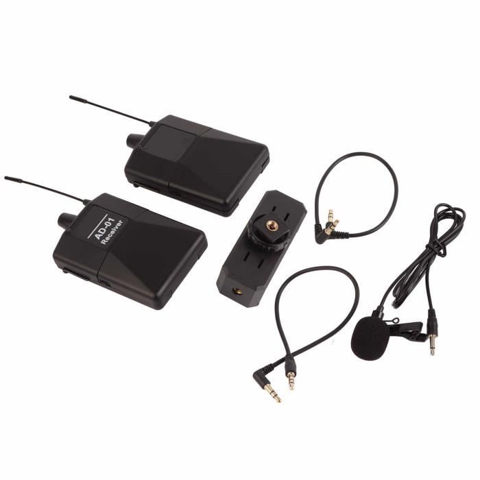 Qqmora Microphone cravate sans fil Microphone Cravate 1 pour 1 Sans Fil ...