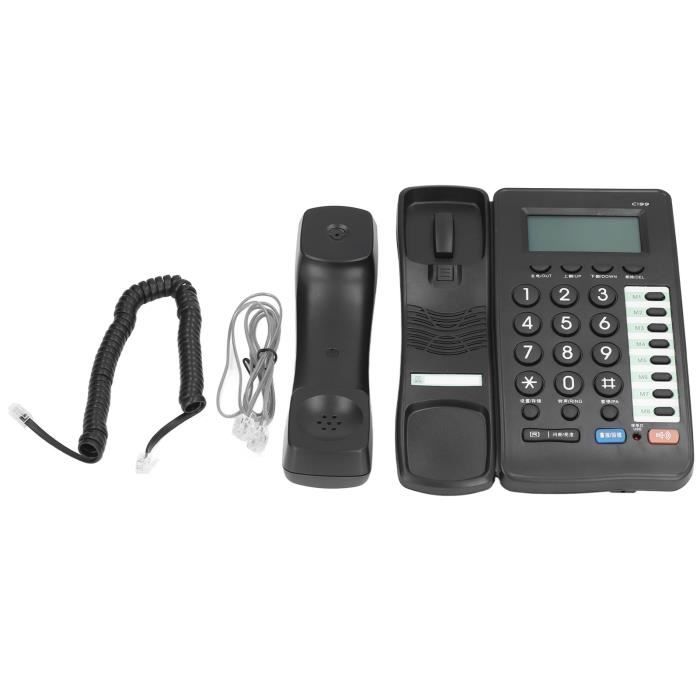 TMISHION Téléphone filaire Téléphone fixe, ABS avec identification de l'appelant Appels vers le ...