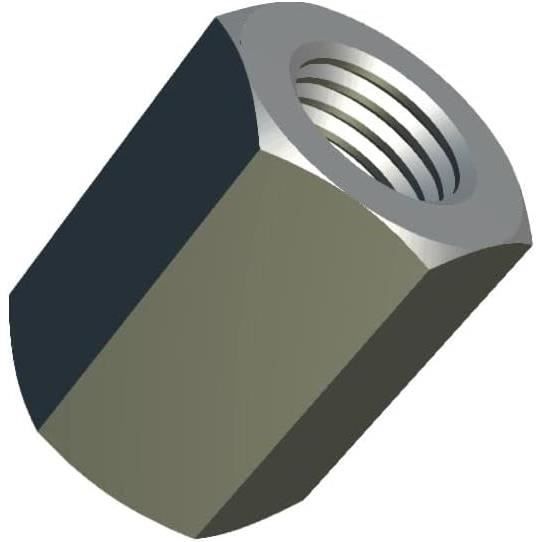 M10 Écrous D'Accouplement Hexagonaux (30Mm 17Mm), Écrou Hexagonal À ...