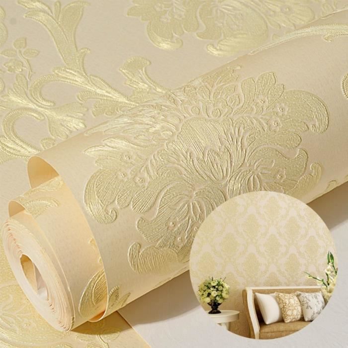 Papier peint,04--Papier peint Mural 3D motif fleurs, 50lb, autocollant autocollant, motif Floral ...