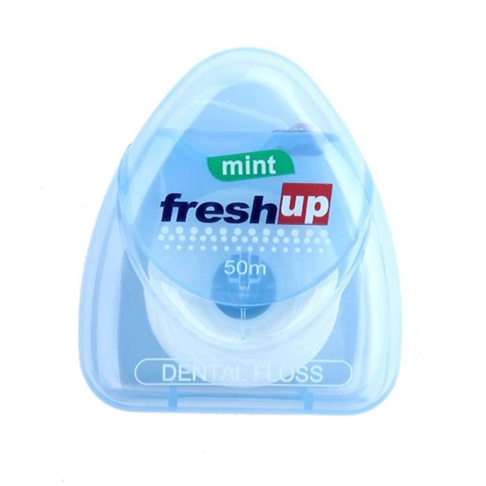 FIL DENTAIRE,--Fil dentaire au goût de menthe poivrée 1 pièce 50m ...