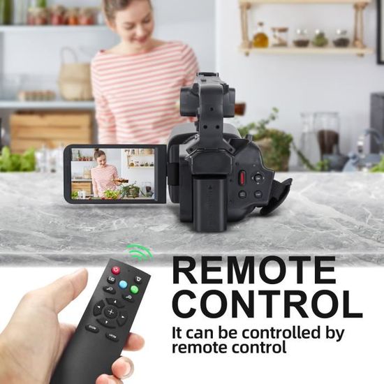 Caméra vidéo NBD, caméscope 4K 64MP avec Mise au Point Manuelle, écran ...