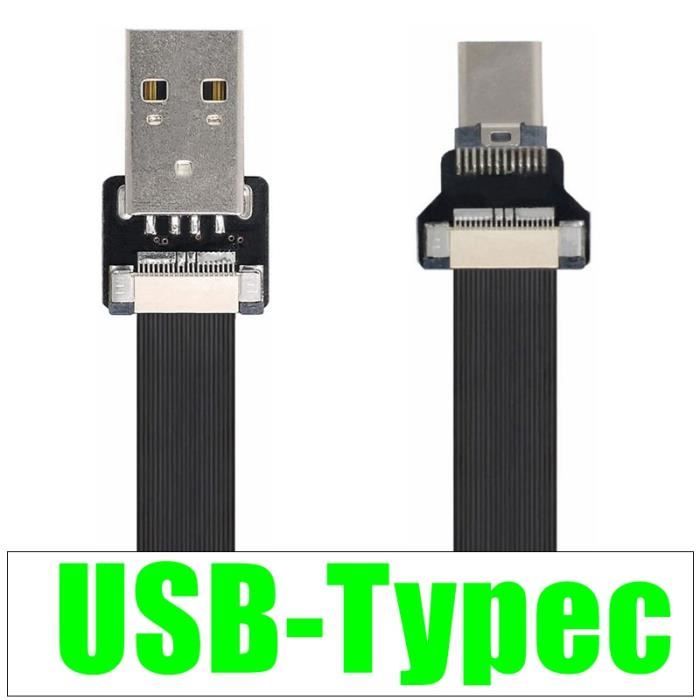 A4-D1-60 cm - 23,4 pouces câble USB type c vers prise à Angle droit ...