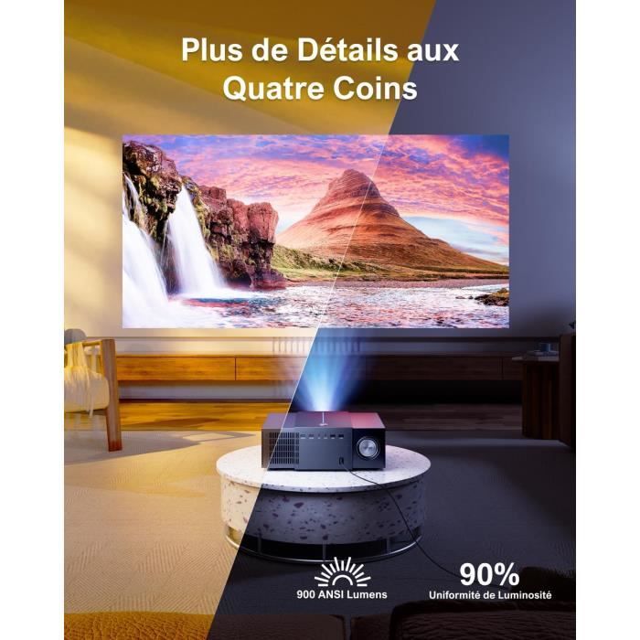 Vidéoprojecteur Full Hd 1080P Natif, Vidéo Projecteur 4K Supporté 900 ...