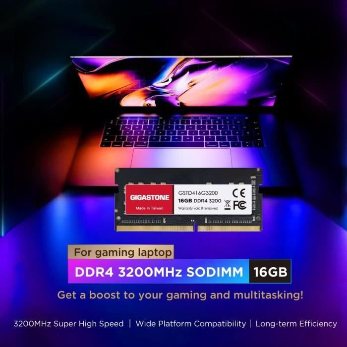 Ddr4 Ram Ram Pour Ordinateur Portable Ram 16Go Ddr4 16Go Ddr4-3200Mhz ...