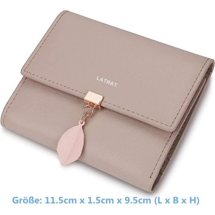 Porte-Monnaie Pour Femme - Petit Et Court - En Cuir Synthétique Lisse ...