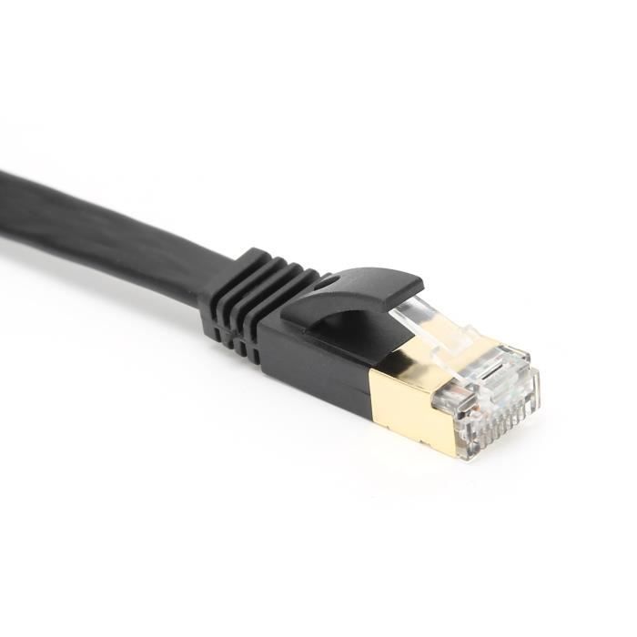 Mxzzand Câble réseau CAT7 Câble réseau 10 Gigabit double blindage CAT7 ...