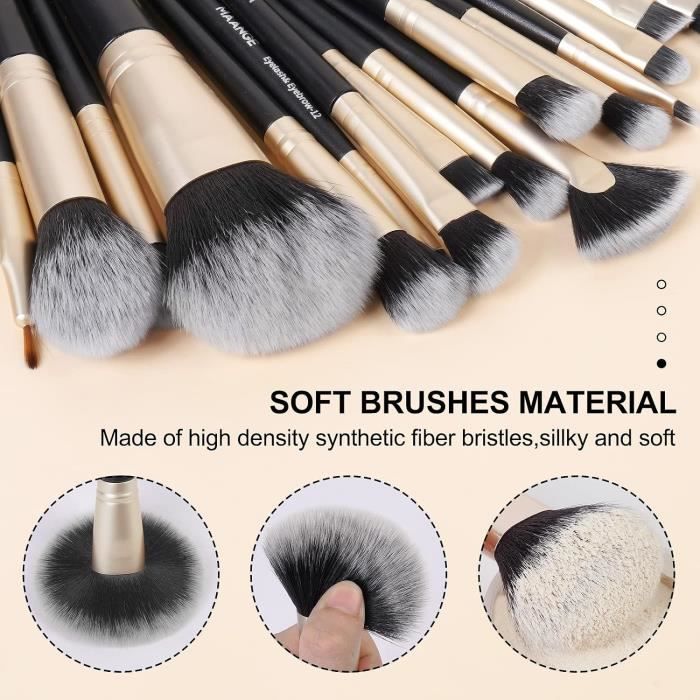 Lot De 20 Pinceaux De Maquillage Professionnels De Qualité Supérieure Pour Fond De Teint ...