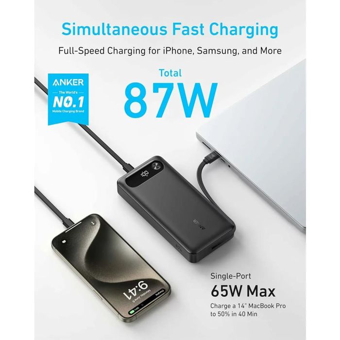 Batterie externe - ANKER - PowerCore A1383H11 - 20000 mAh - 2x Type-C ...
