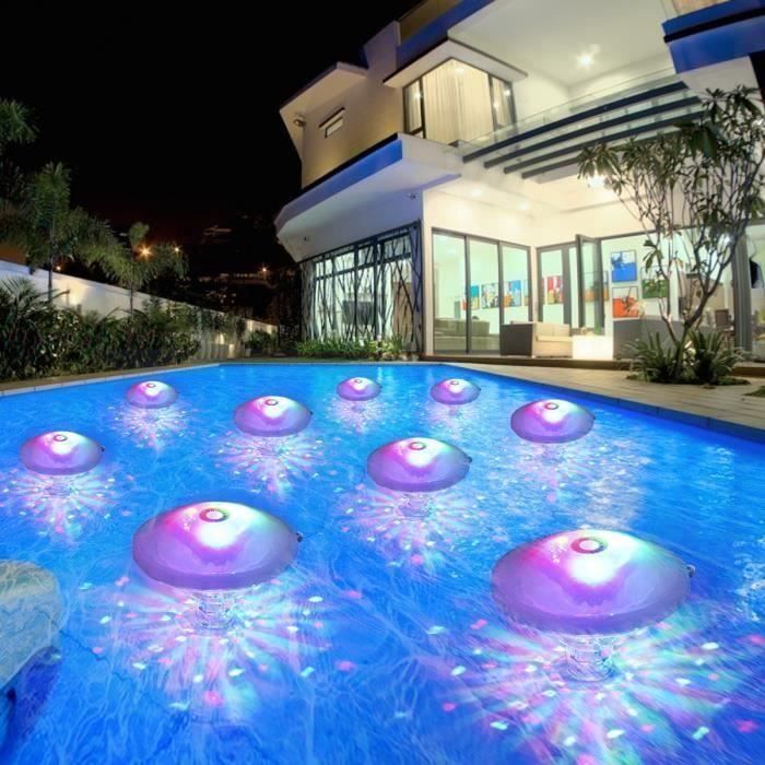 Lampe Flottant Sous-marin RGB LED Disco Eclairage Glow Show Piscine ...